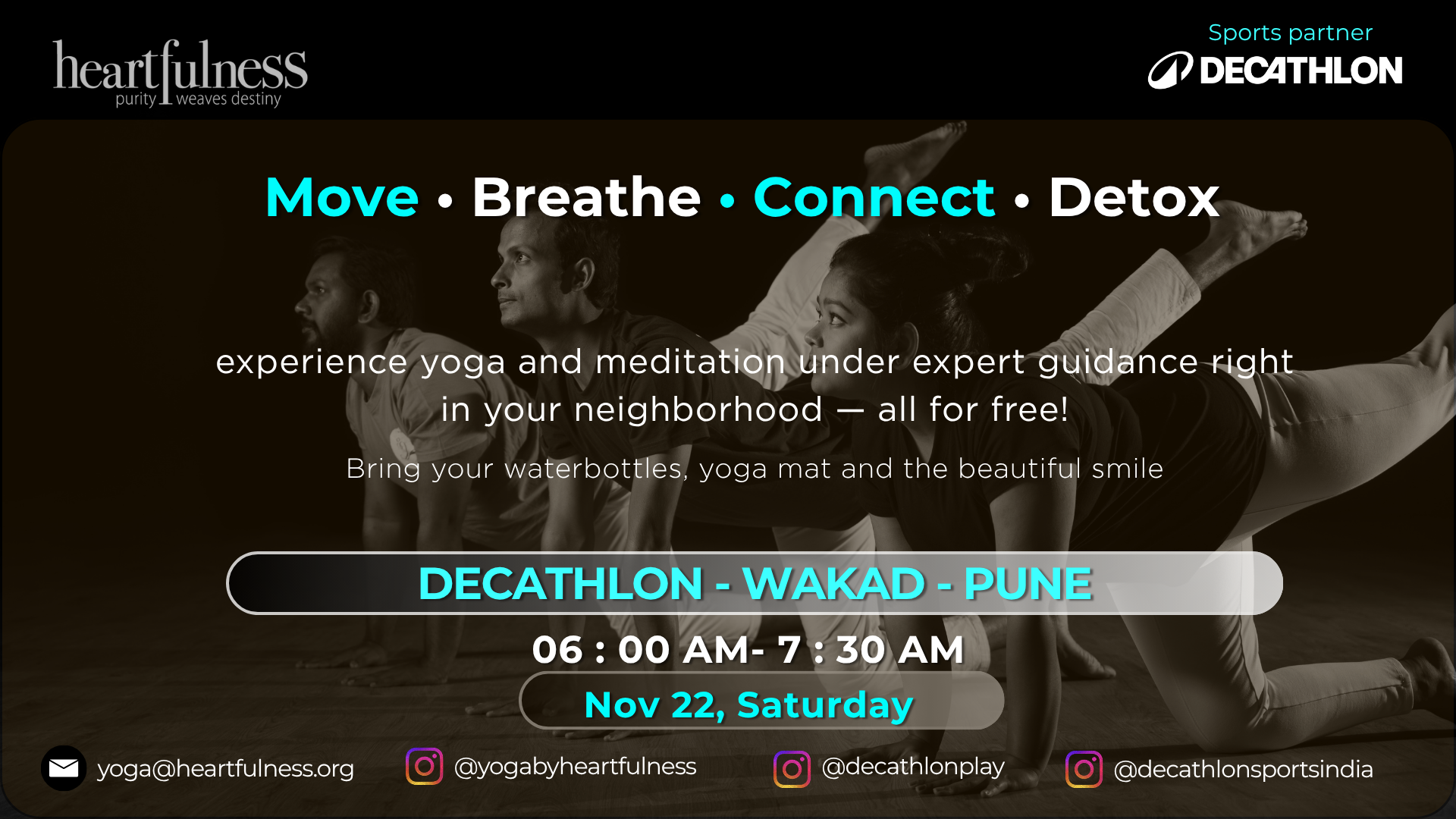 Move • Breathe • Connect • Detox – A Free Yoga Workshop at Decathlon ...