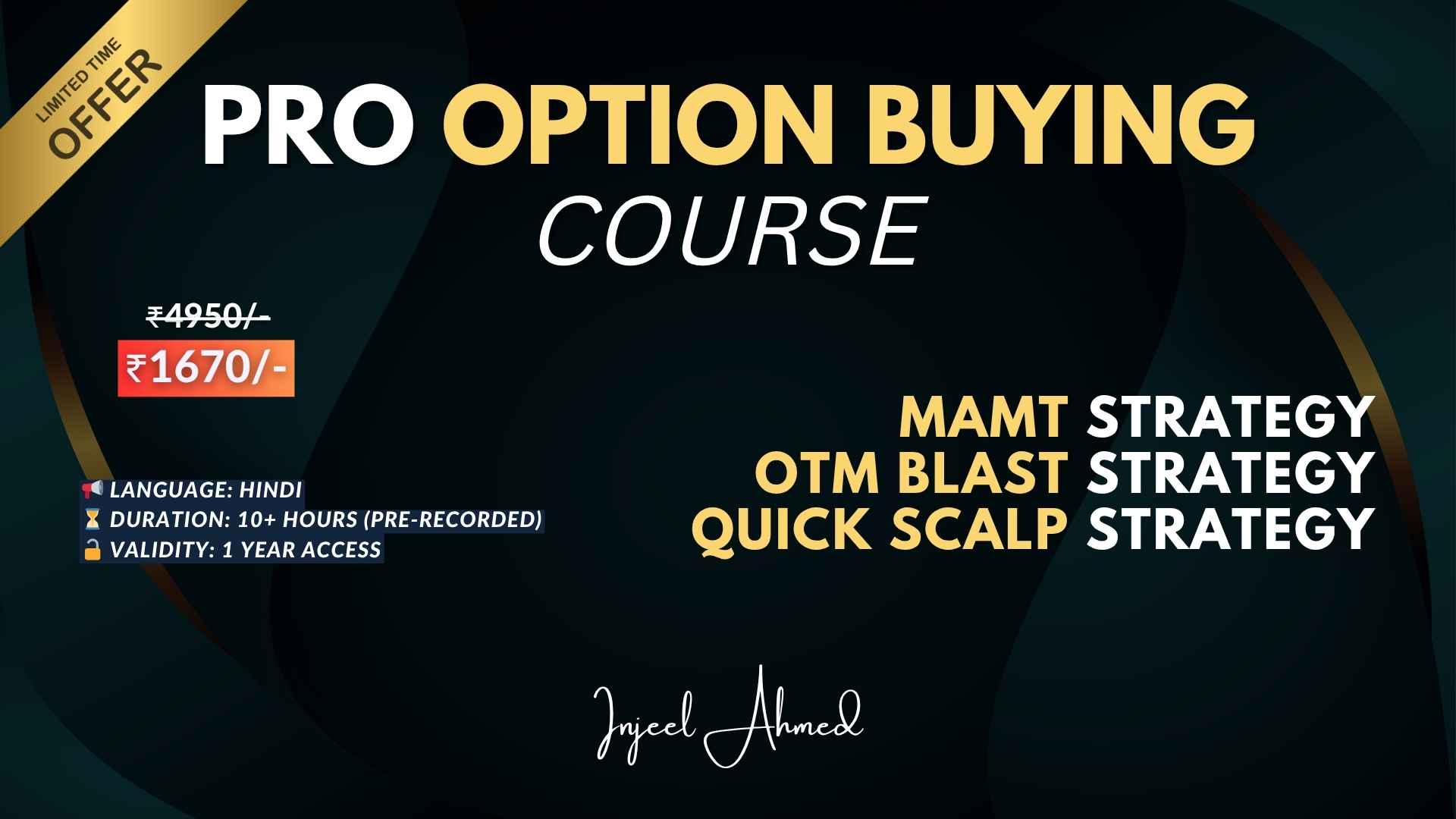 Pro Option Buying Course | Injeel Ahmed