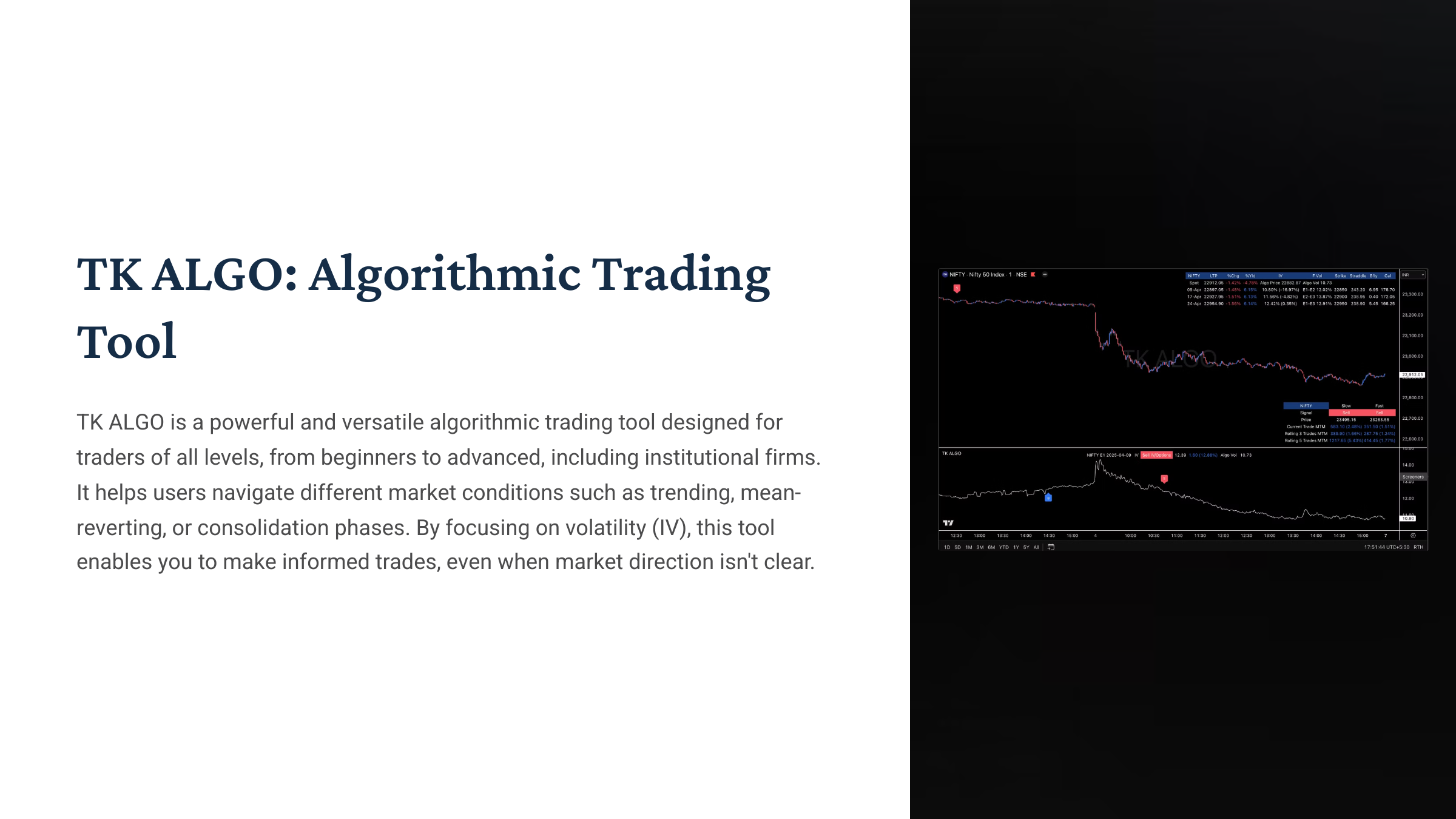 TK ALGO & ALGO BASIC : PRODUCT BRIEF | TANMAY