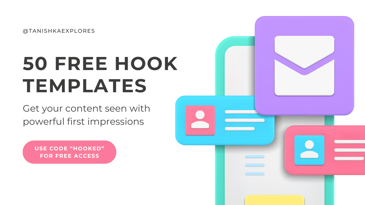 50 HOOK TEMPLATES - GET YOUR CONTENT SEEN | Tanishka Makkar