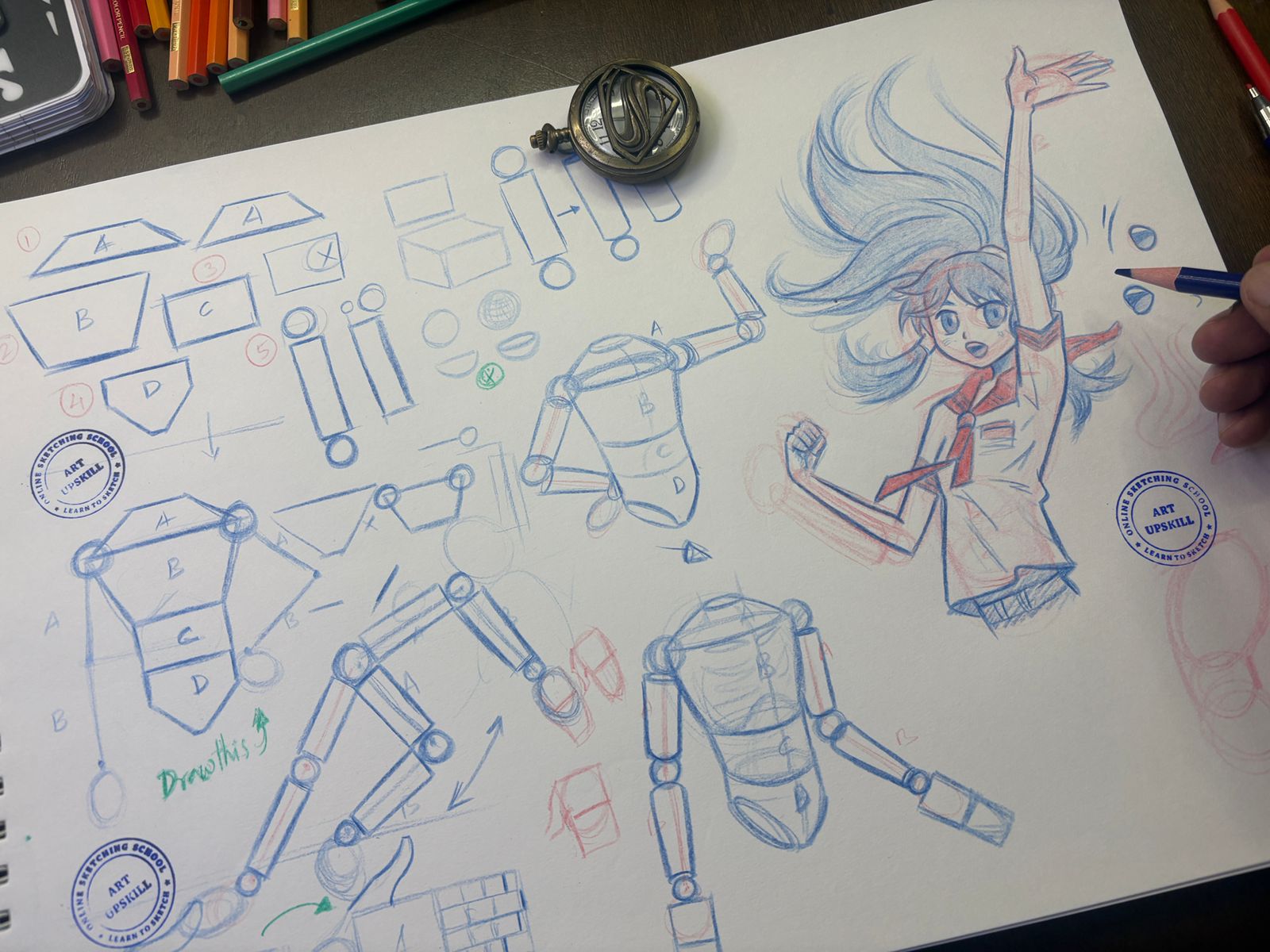 Manga Character Sketching Class
